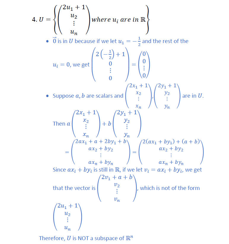 [Solution] Vector Space and Subspace | Wizeprep